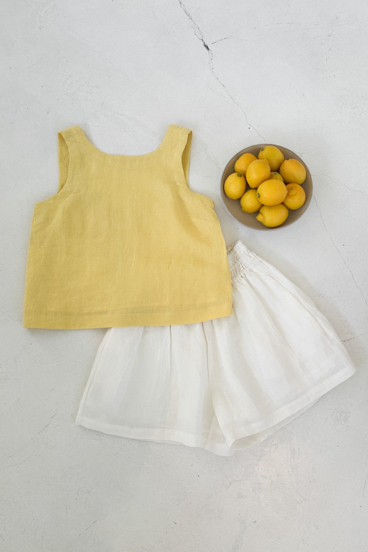 Harbor Linen Top in Pineapple l Neutral Ground