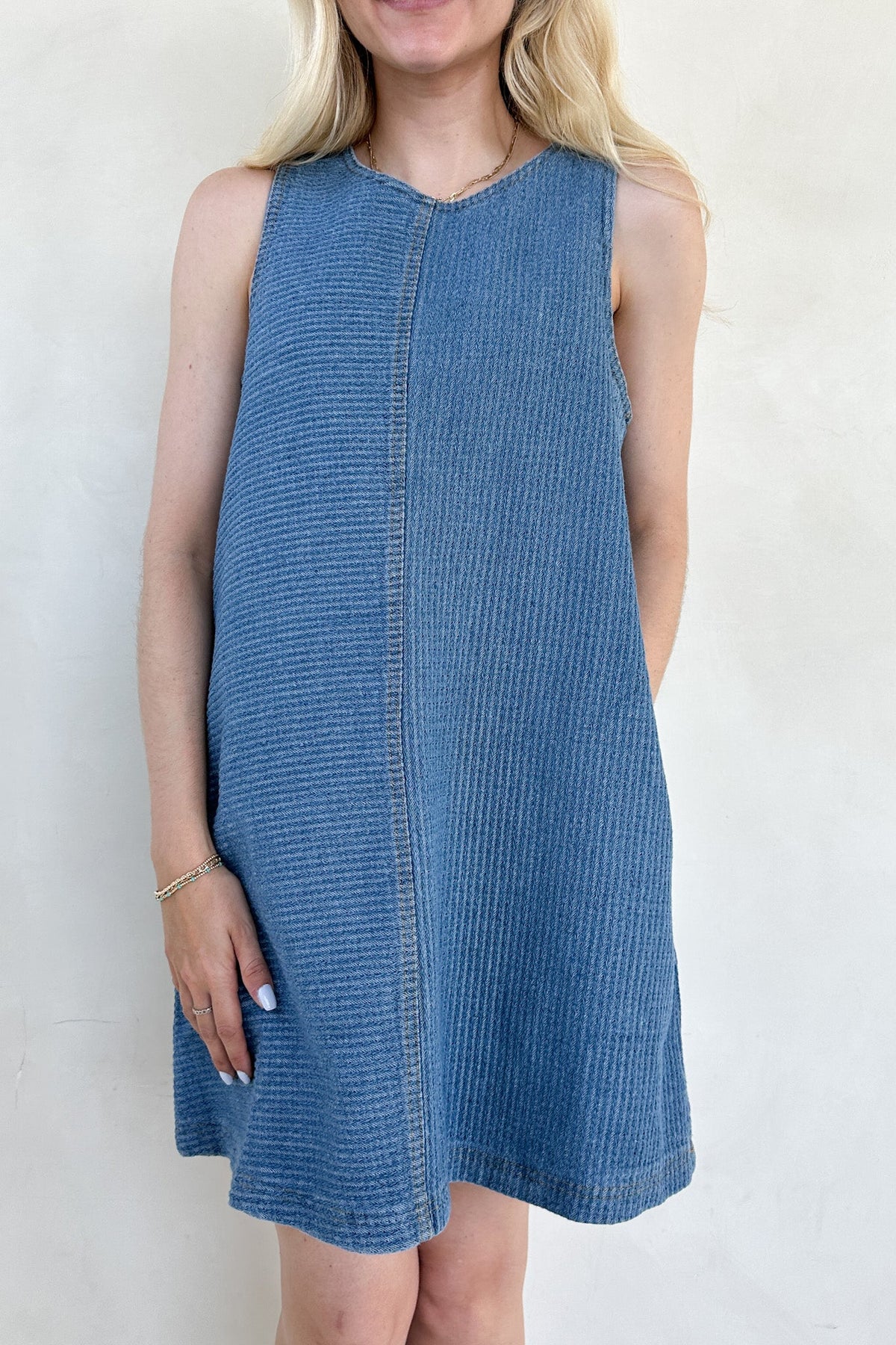 Joey Denim Mini Dress | Neutral Ground